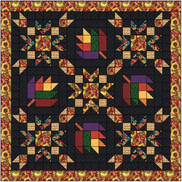 Easy Quilt Kit Autumn Dance /Precut/Ready to Sew!! – Material Maven ...