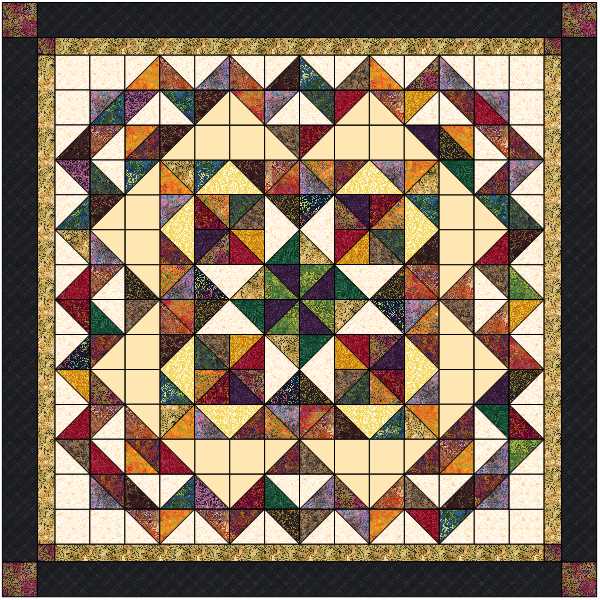 Precut Quilt Kit Trade Winds with Benartex Bali Batiks Fabric and Tona ...